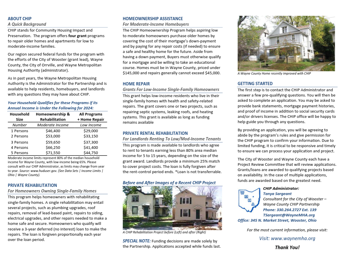 CHIP Brochure – Village of Burbank, Ohio